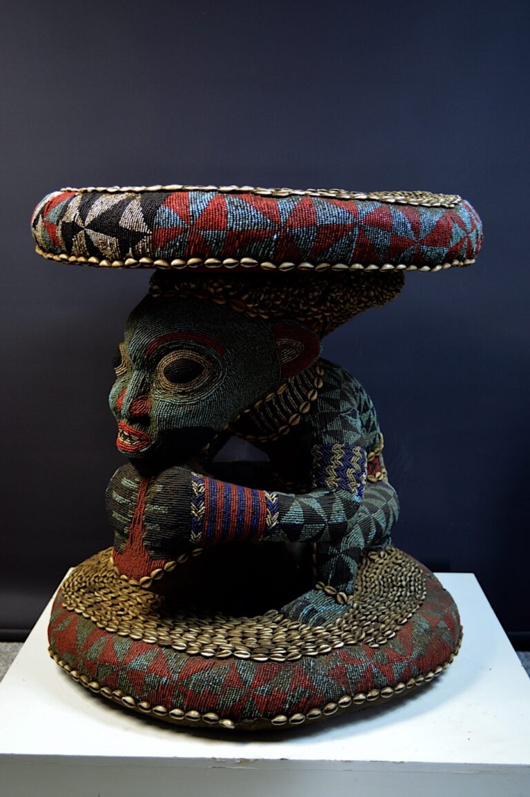 Bamum Royal Throne | Beaded Bamum stool 100% superb – Ultimate ...