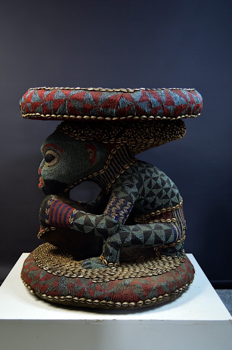 Bamum Royal Throne | Beaded Bamum stool 100% superb – Ultimate ...